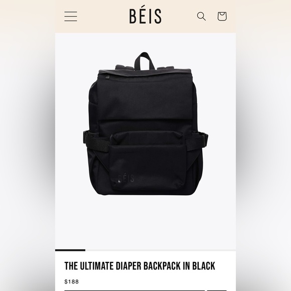 BEIS | Bags | Bis The Ultimate Diaper Backpack Black Diaper Bag | Poshmark